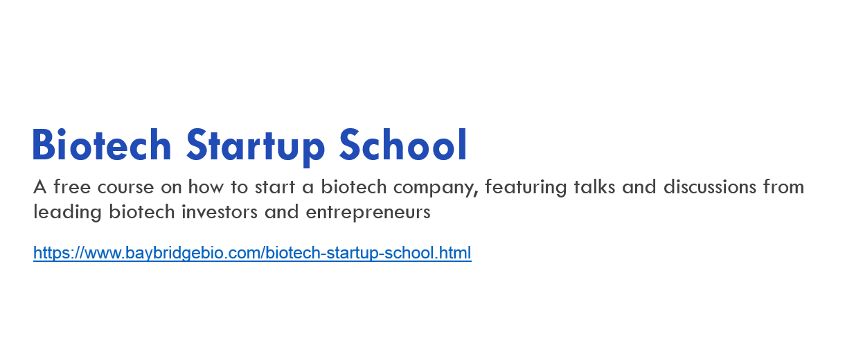 Biotech Startup School login